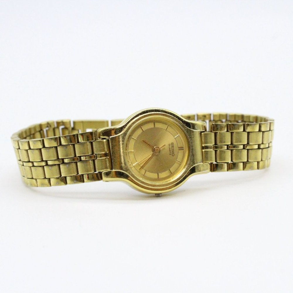 Vintage Seiko Quartz Watch Women's Classic Luxury Gol… - Gem